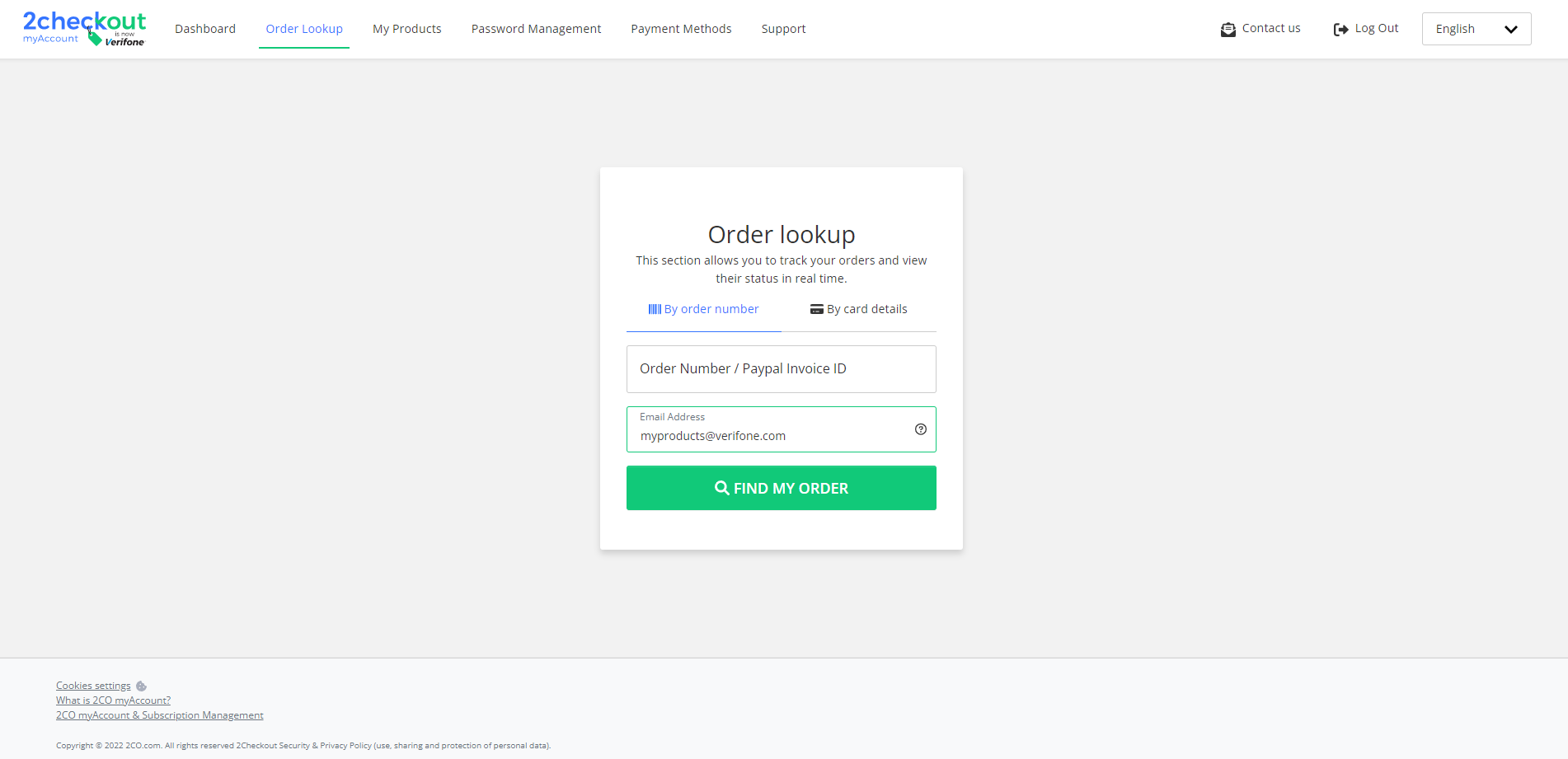 2Checkout Customer myAccount | Documentation | 2Checkout